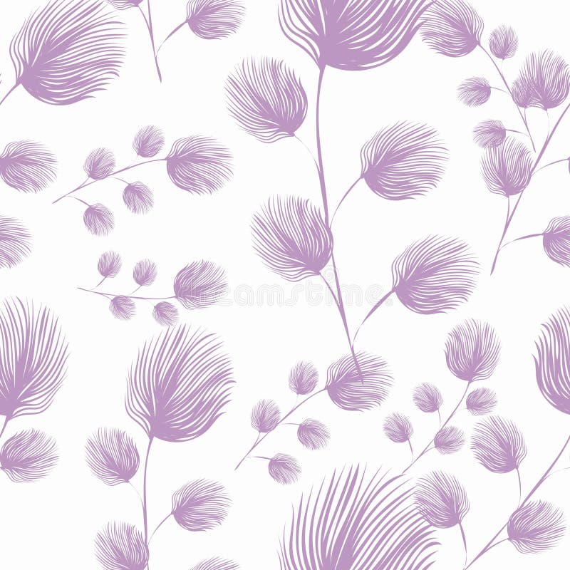Feather Purple Duster Design Pattern. Vector Illustration Seamless ...