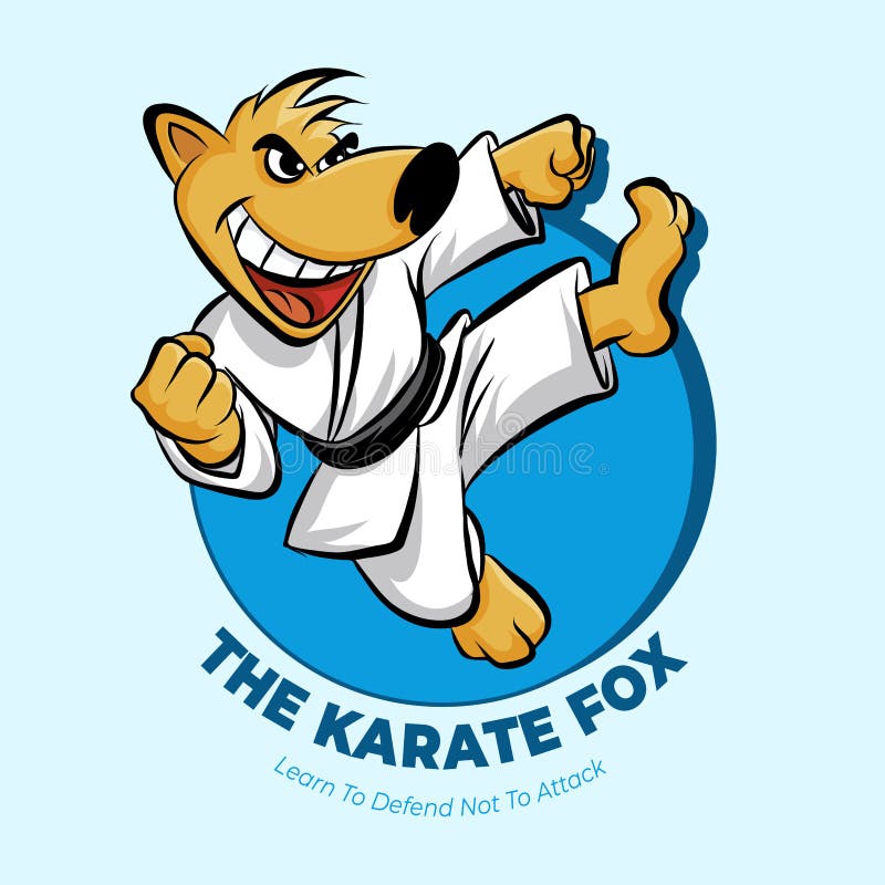 Beautiful Fox Mascot Vector in Karate Costume Stock Vector ...