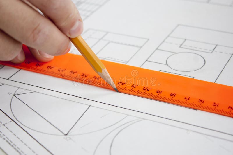 Project drawing stock image. Image of document, work - 27462101