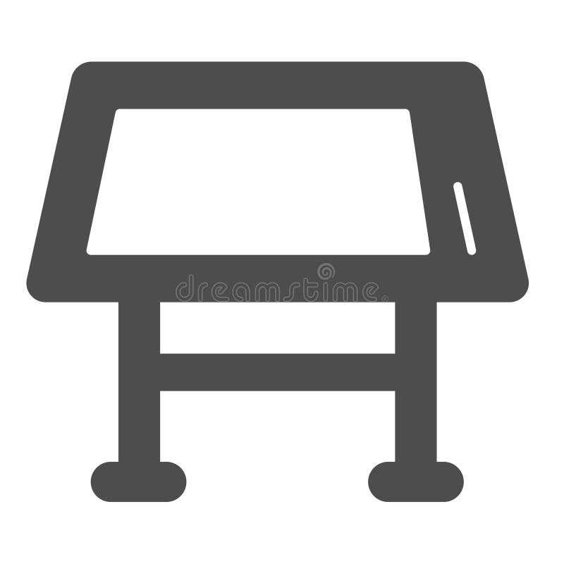 Project Drawing Desk Solid Icon, Architect Studio Concept. Vector ...