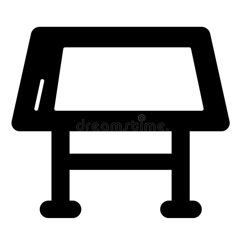 Project Drawing Desk Solid Icon, Architect Studio Concept. Vector ...