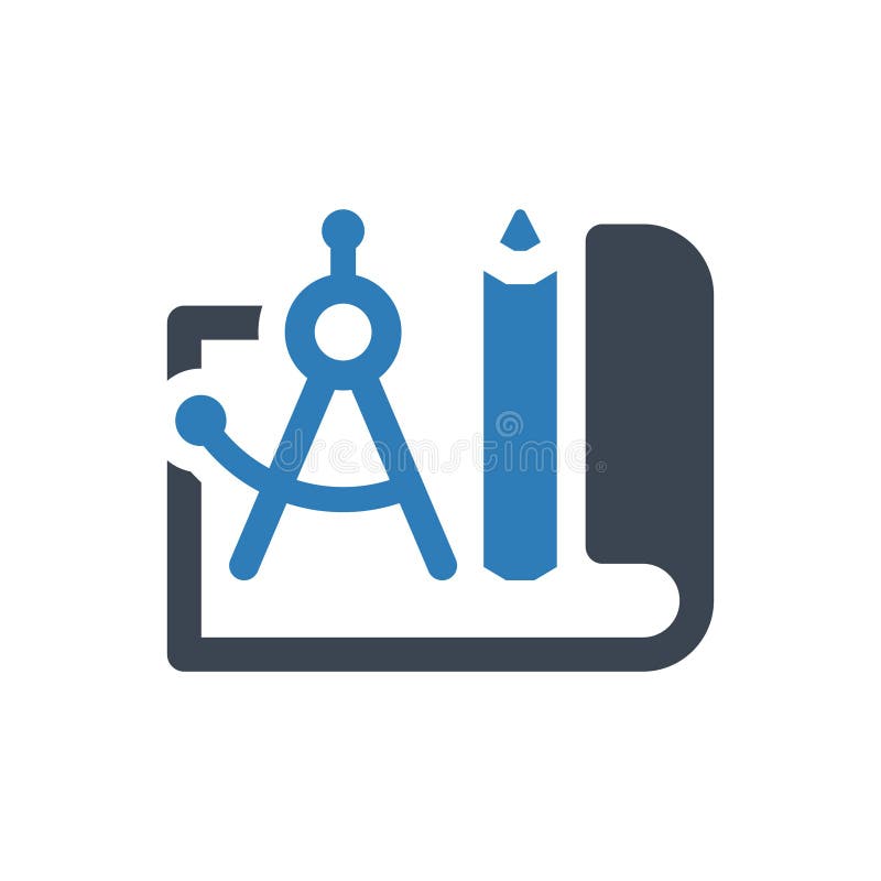 Project drawing icon stock vector. Illustration of divider - 254771792