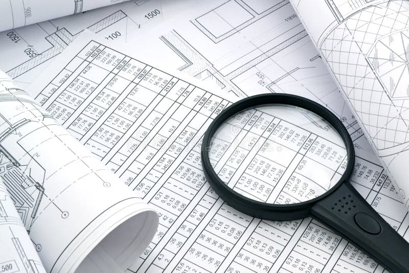 Project drawings stock image. Image of engineering, angle - 38803247