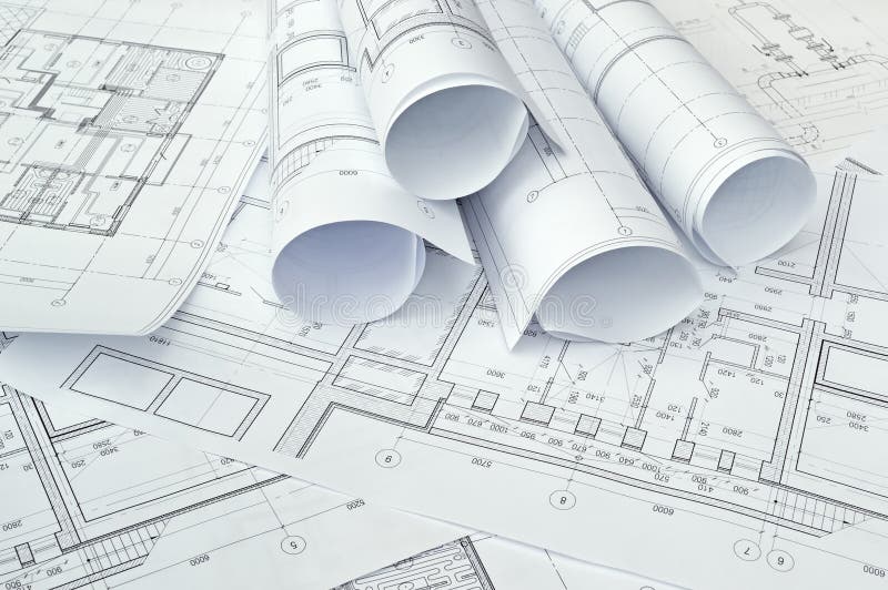 Project drawings stock image. Image of document, draw - 56017513