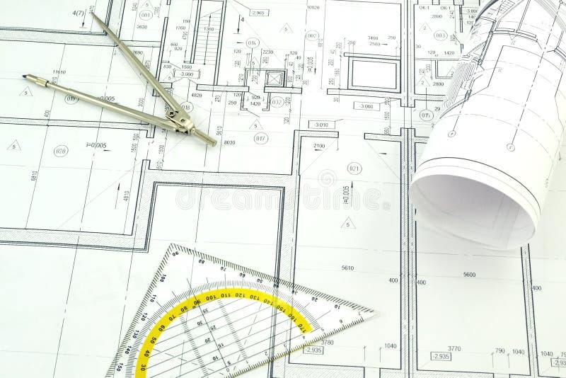 Project drawings stock image. Image of blueprint, frame - 34463889
