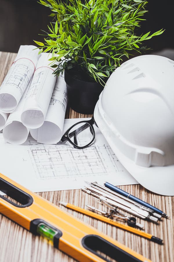 Project drawings stock photo. Image of industrial, detail - 69888818