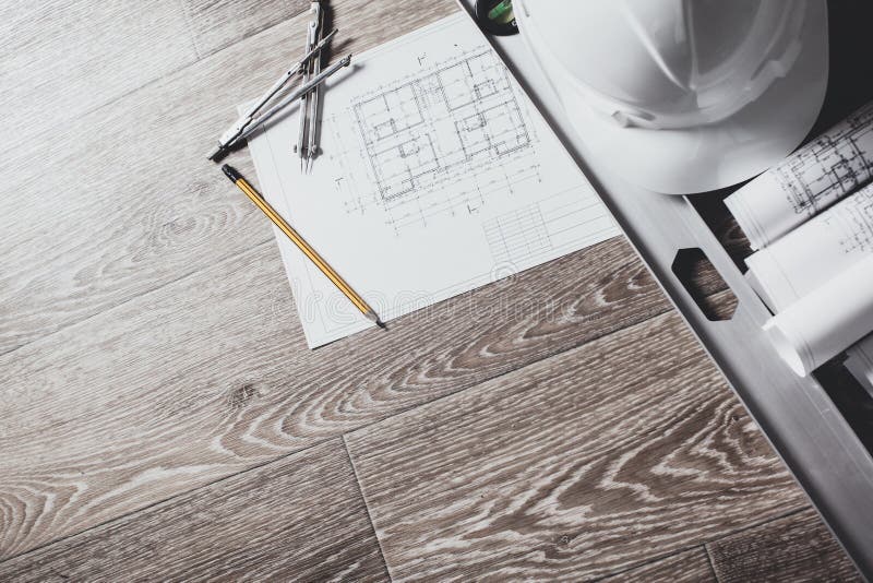 Project drawings stock image. Image of level, draft, model - 70232355