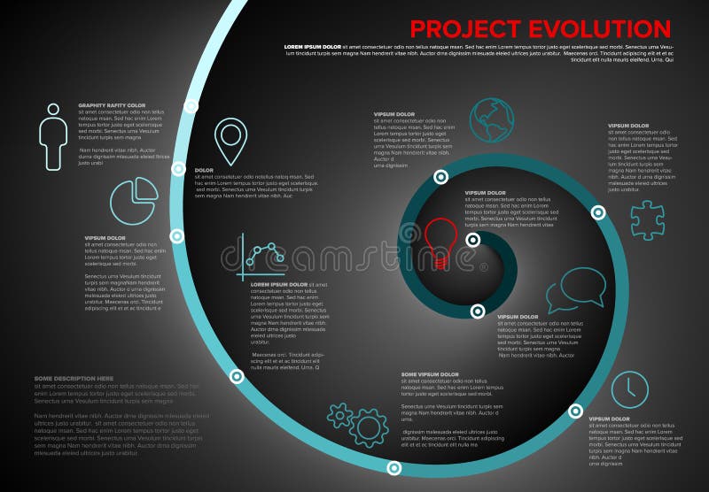 Project Evolution Timeline Template Stock Vector - Illustration of ...