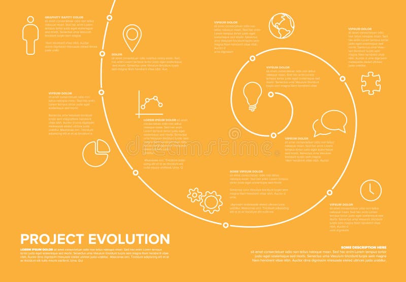 Project Evolution Timeline Template Stock Vector - Illustration of ...