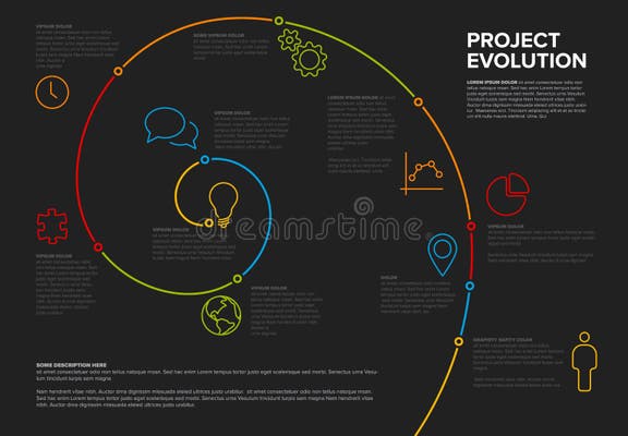Project Evolution Timeline Template Stock Vector - Illustration of ...
