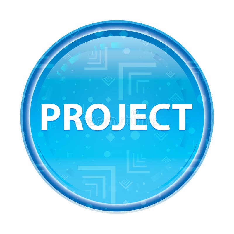 Project Floral Blue Round Button Stock Illustration - Illustration of ...