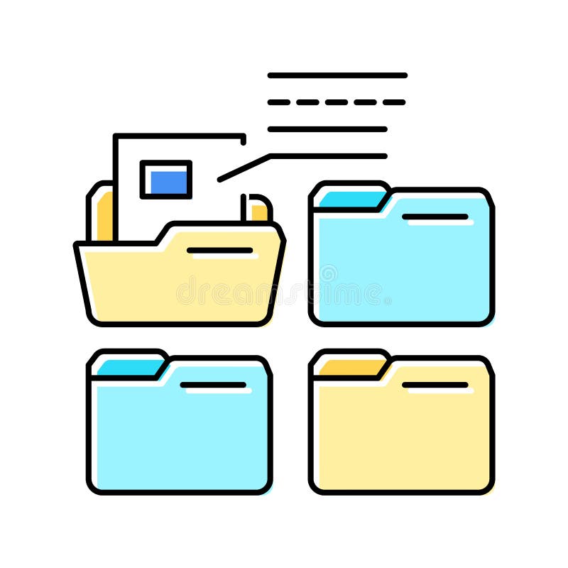 Project Folder Color Icon Vector Illustration Stock Vector ...