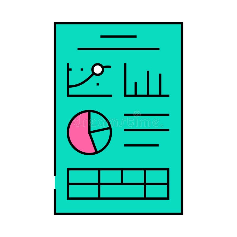 Project Folder Icon Color Illustration Stock Vector - Illustration of ...