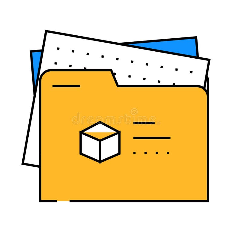 Project Folder Icon Color Illustration Stock Illustration ... Project Folder Icon Color Illustration Stock Illustration ...