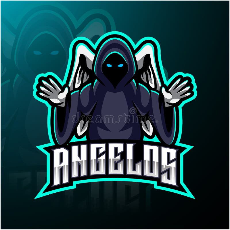 Angel Esport Mascot Logo Design Stock Vector - Illustration of head ...