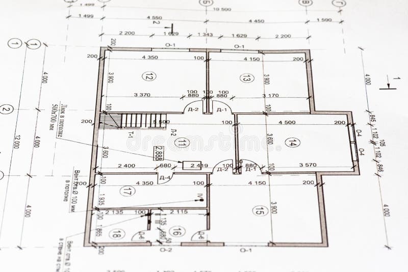 Project a House As a Background. the Idea of Building a House. Stock ...