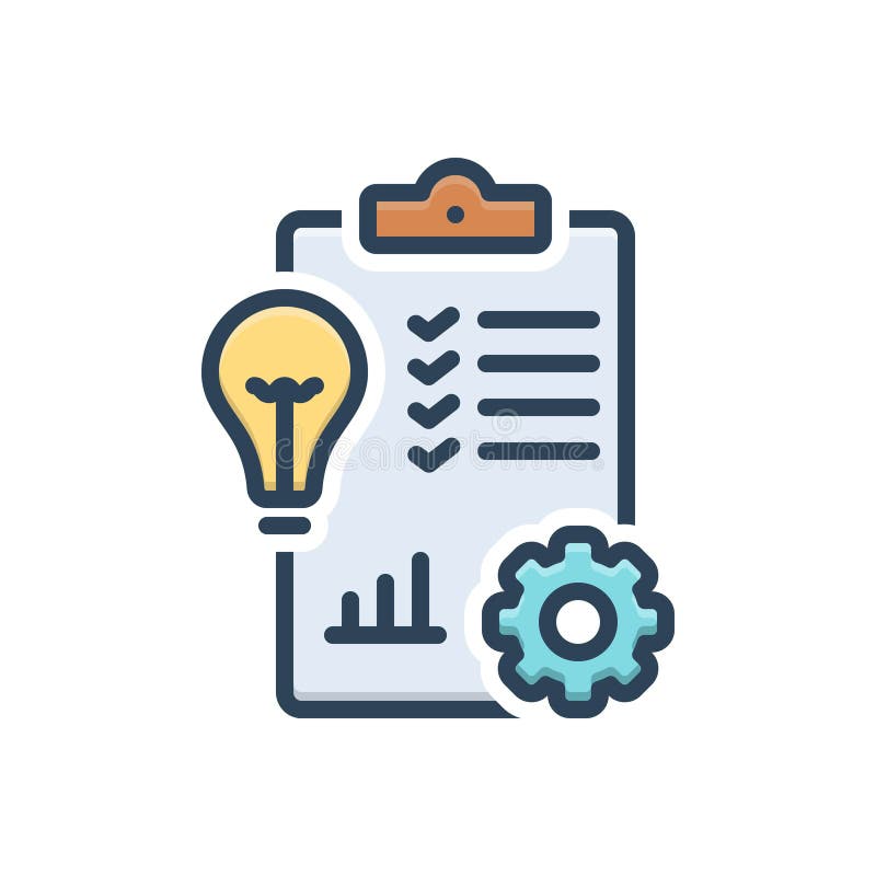 Color Illustration Icon for Project, Plan and Compliant Stock ...