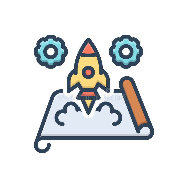 Color Illustration Icon for Project, Released and Plan Stock Vector ...