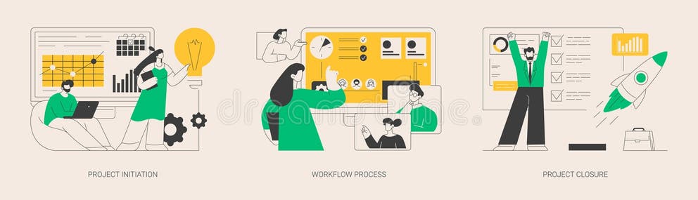 Project Implementation Abstract Concept Vector Illustrations. Stock ...