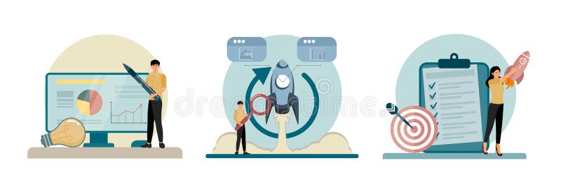Project Implementation Concept. Workflow Process. Project Closure. Stock Vector - Illustration ...
