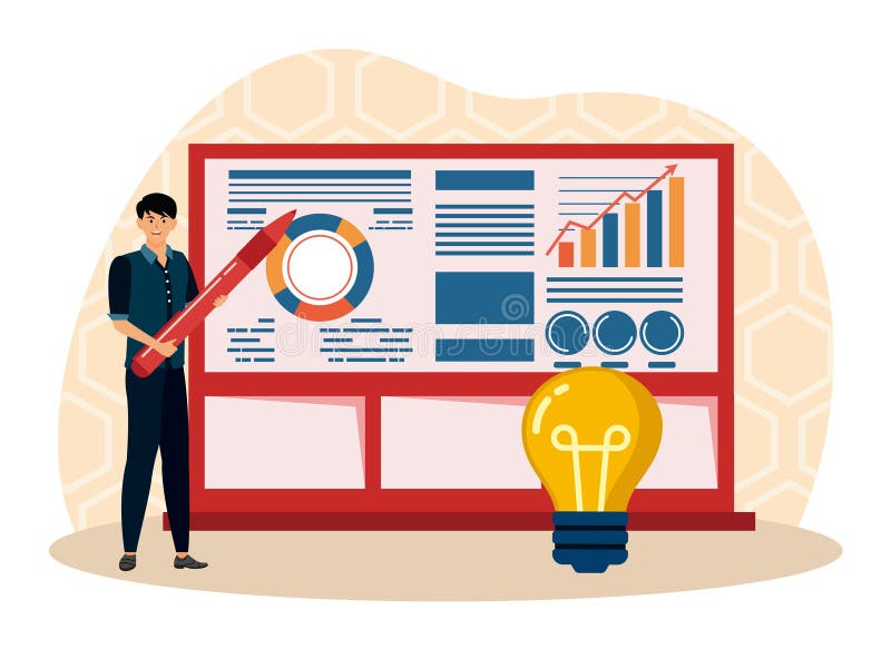 Project Initiation. Business Presentation with Graphs, Charts, and a ...