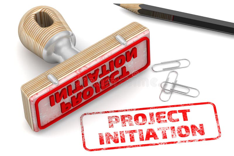 Project Initiation. the Stamp and an Imprint Stock Illustration ...
