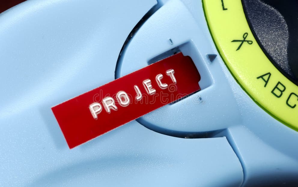 Project Label stock image. Image of emboss, labeler, idenitification ...