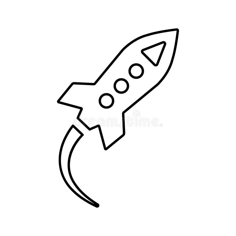 Project Launch Icon. Line Icon, Outline Symbol Stock Illustration ...