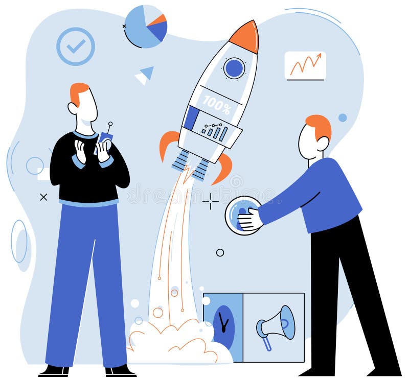 Project Launch. Project Launch Startup, Dawn of New Venture in ...