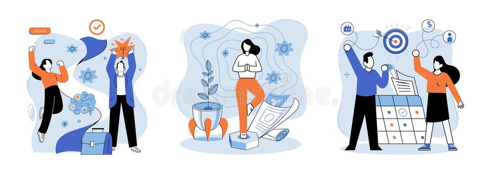 Project Launch. a Successful Business, Epitome of Determination and ...