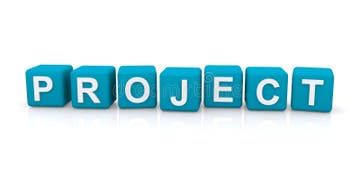 Project letter blocks stock illustration. Illustration of metaphor ...