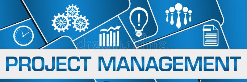 Project Management Blue Rounded Squares Texture Symbols Stock ...