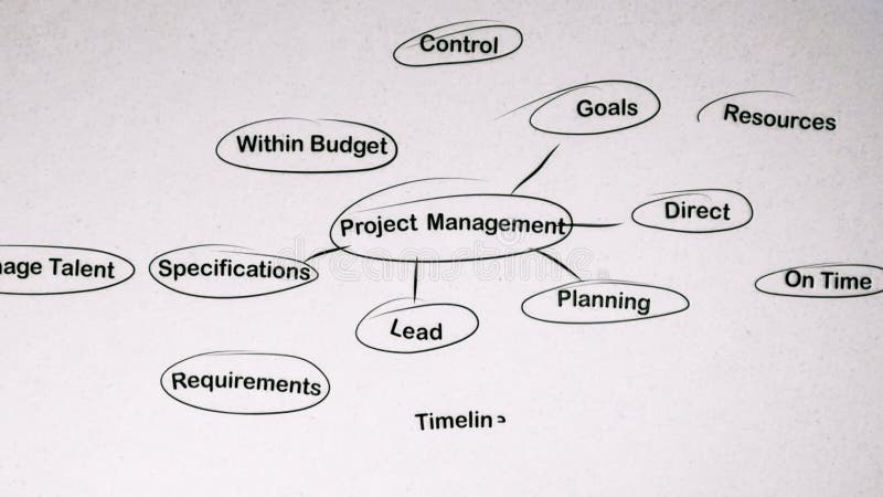 Project Management Brainstorming Mind Map Stock Footage - Video of ...