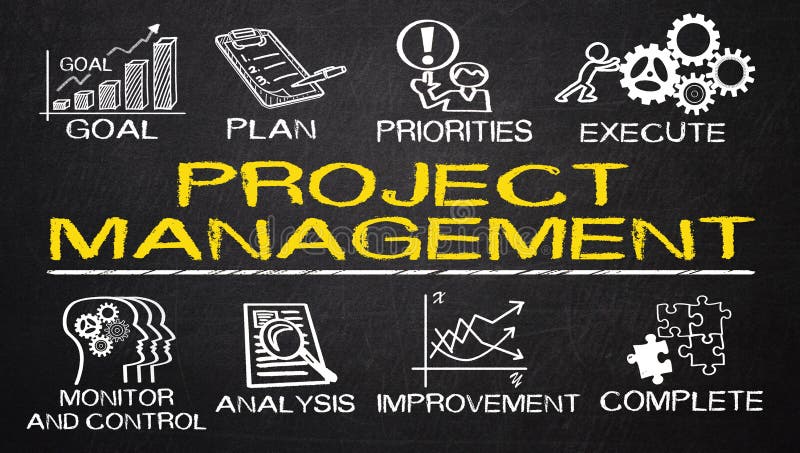 Project Management with Business Elements Stock Illustration ...