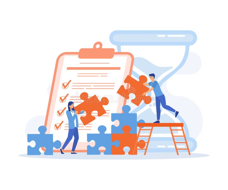 Project Management. Business Process and Planning, Work Flow Organization Stock Vector ...