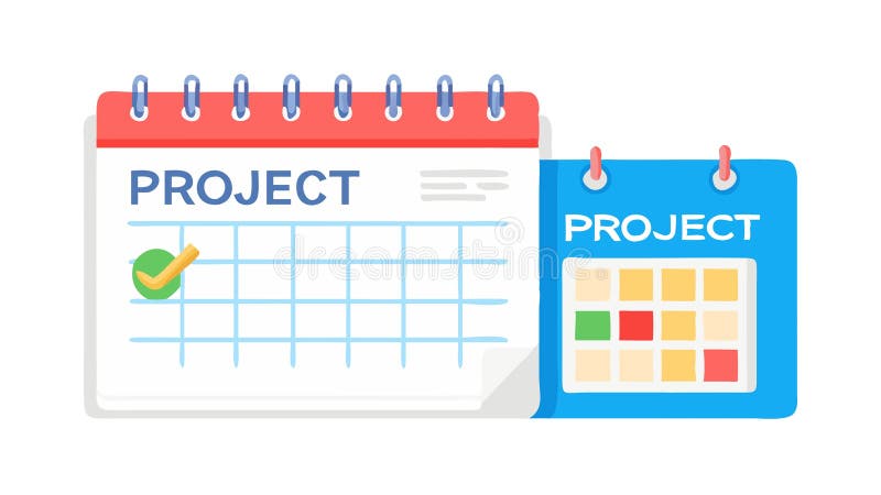 Project Management Calendar Schedule Planning Icon, Vector Design Generative AI Stock Vector ...