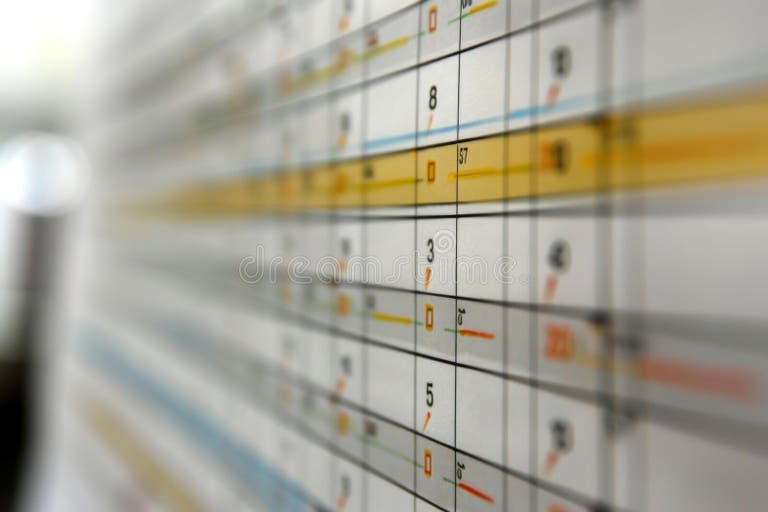 Project Management Chart Showing Project Status and Deadline Stock ...