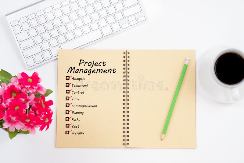 Project Management and Check List Marks in Notebook with Keyboard ...