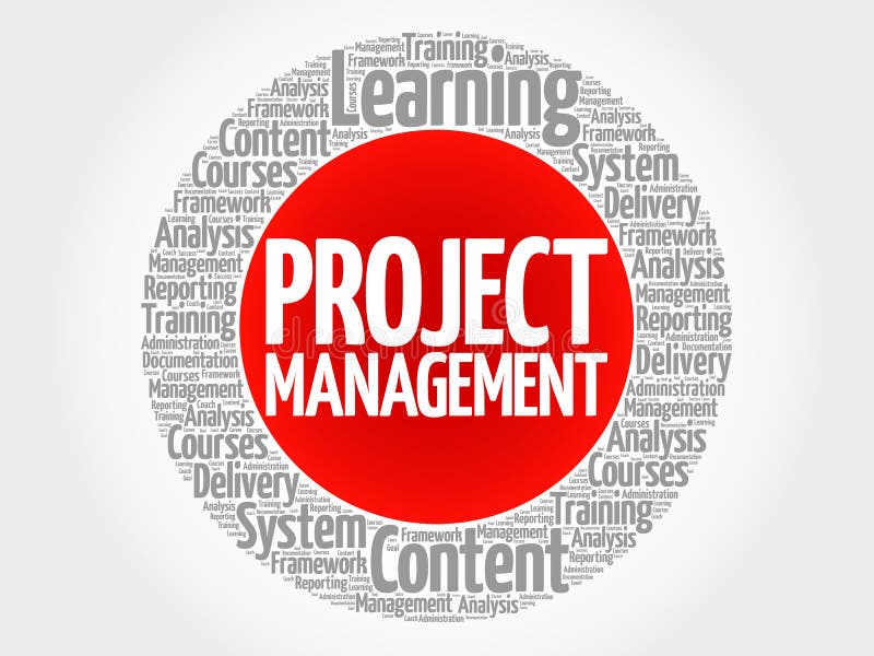 Project Management circle stock illustration. Illustration of ...