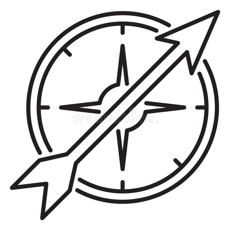 Project Management Compass, Arrow, Mission Vector Icon Illustration ...