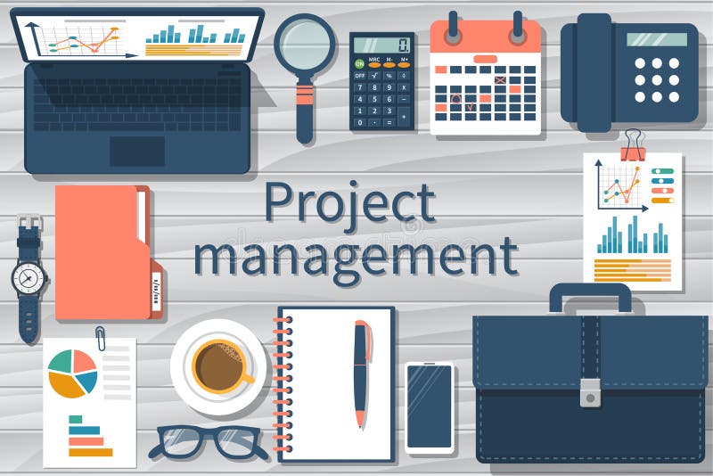 Project management concept stock vector. Illustration of design - 97709676