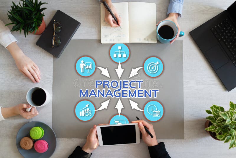 Project Management Concept. Business Team Working in Office. Stock ...