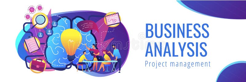 Project Management Concept Header Banner. Stock Vector - Illustration ...