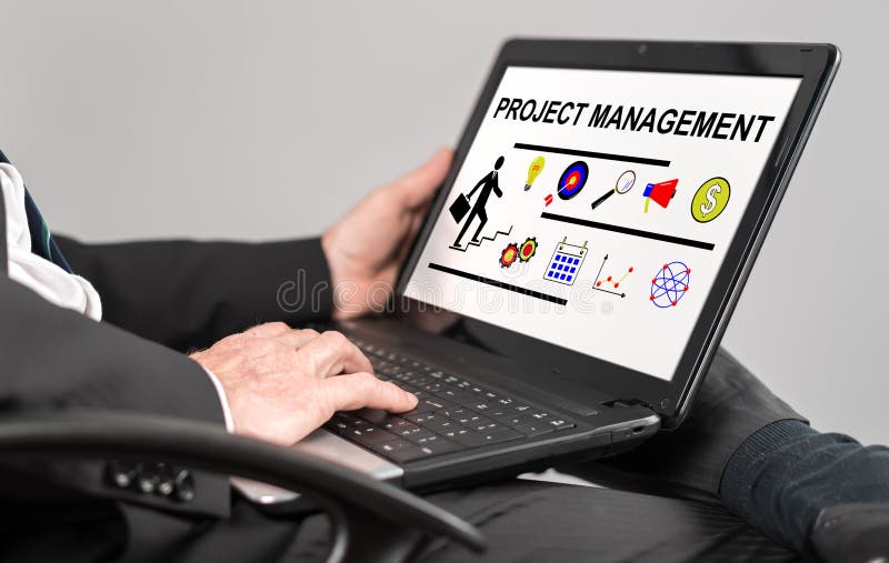 Project Management Concept on a Laptop Stock Photo - Image of analysis ...