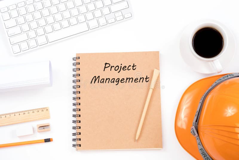 Project Management Concept on Notebook with Modern Workplace on Stock ...