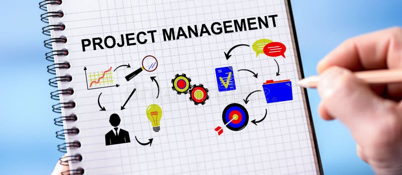 Project Management Concept on a Notepad Stock Photo - Image of process ...