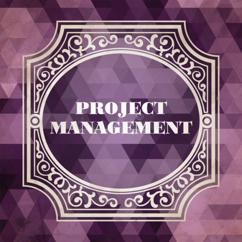 Project Management Concept. Vintage Design Stock Illustration ...