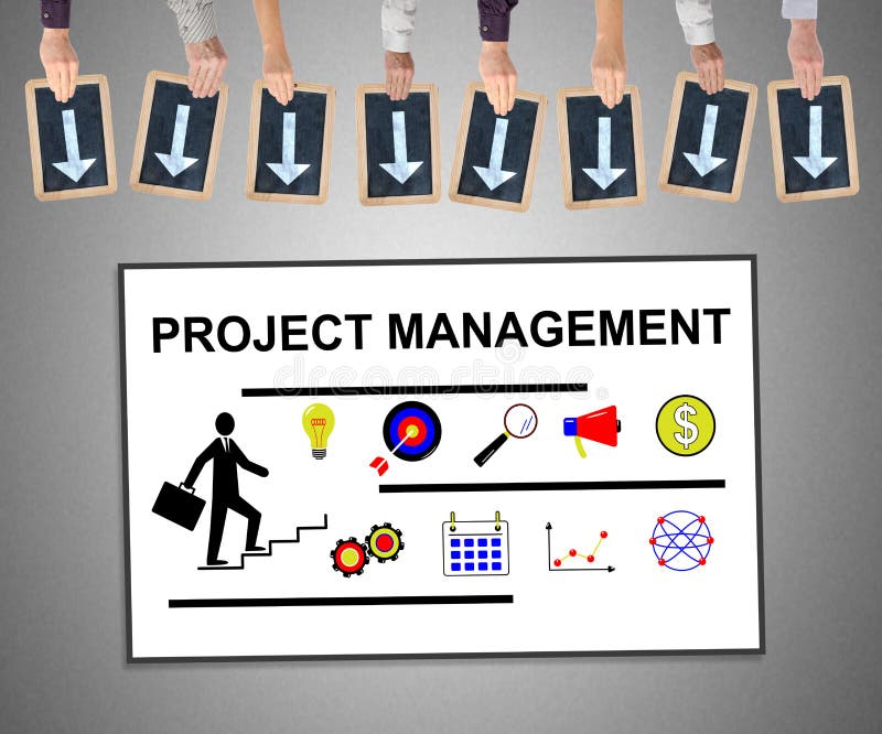 Project Management Concept on a Whiteboard Stock Illustration ...