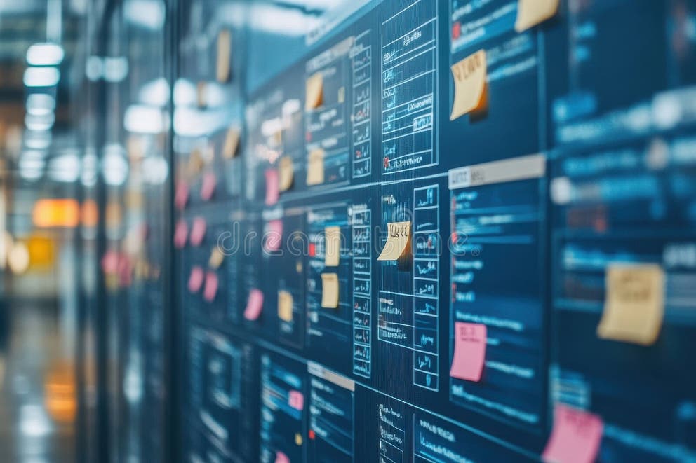 Project Management Dashboard Office Digital Display Corporate ...