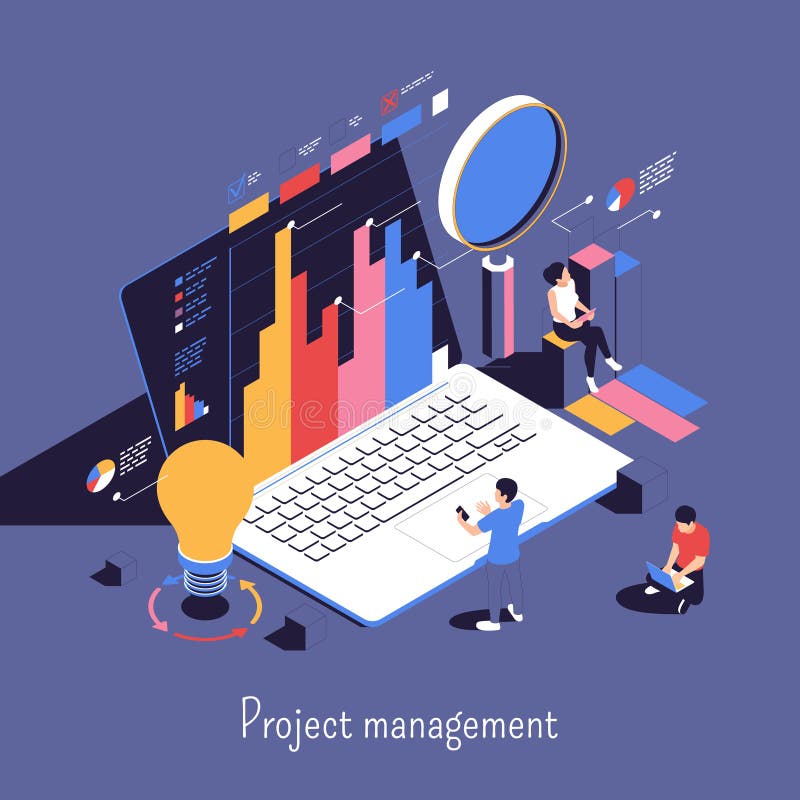 Project Management Design Concept Stock Illustration - Illustration of ...